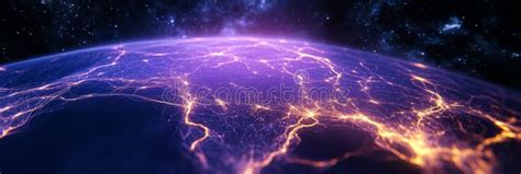 Global Network Connections Earth Network Technology Connection Future Symbolizes Global