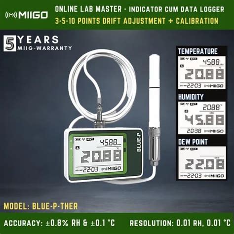 Reference Class Master Humidity Temperature Indicator Cum Data Logger From MIIGO At 75000