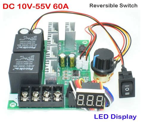 Pwm Dc 모터 거버너 브러시 모터 감속기 Cw Ccw 속도 제어 장치 정방향 회전 역방향 스위치 40a Dc 10v 55v 24v 36v모터 콘트롤러 Aliexpress