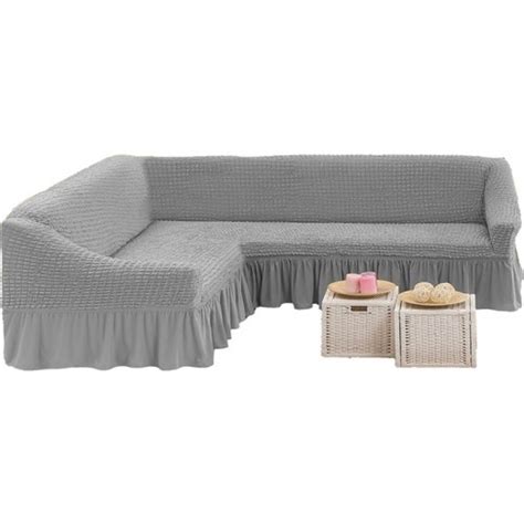 Покривало за ъглов диван Сиво