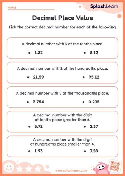 Decimals Place Value Worksheets Grade 6 Math Worksheet Place Value