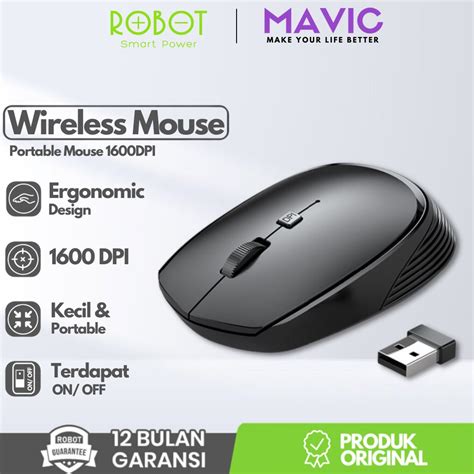 Jual Robot M205 Wireless Mouse Optical 2 4ghz Power On Off 1600dpi Receiver Usb Untuk Pc Laptop