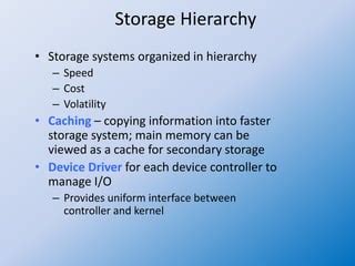 Os Concepts 3 I O And Storage Basics PPTX Operating Systems Computer Software And Applications