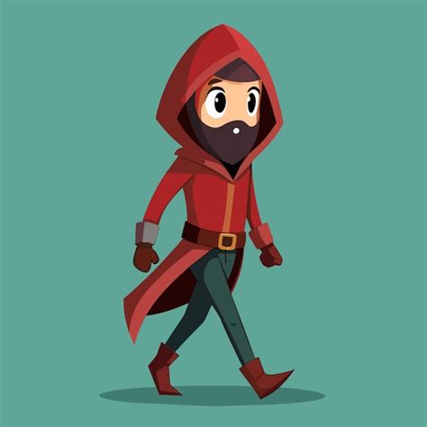 hooded man character front walking cycle animation sequence frame by frame animation spirit shee