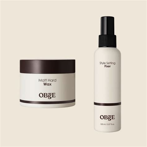 오브제 매트 하드 왁스 스타일 세팅 픽서 맨즈 헤어 세팅 듀오 세트 위시버킷
