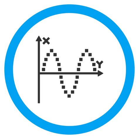 analog signal chart function graph sine sinusoid plot wave icon