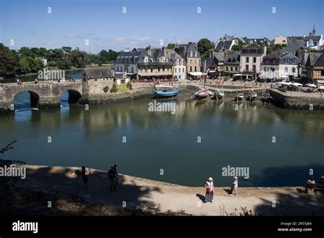 Auray Brittany North Western France Saint Goustan Harbour Stock