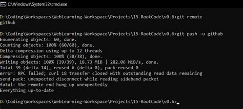 Git Github Issue Fatal The Remote End Hung Up Unexpectedly Stack Overflow