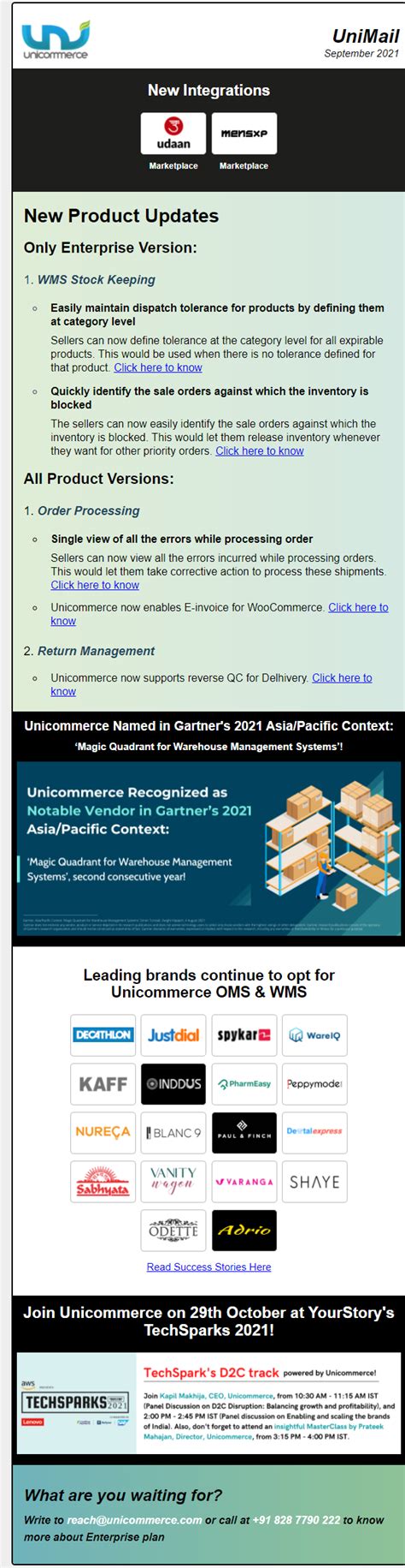 Sept 2021 Unicommerce Support Portal