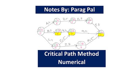 Critical Path Method Numerical