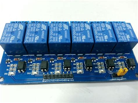 12v 6 Relay Module With Optocoupler Rajiv Electronics