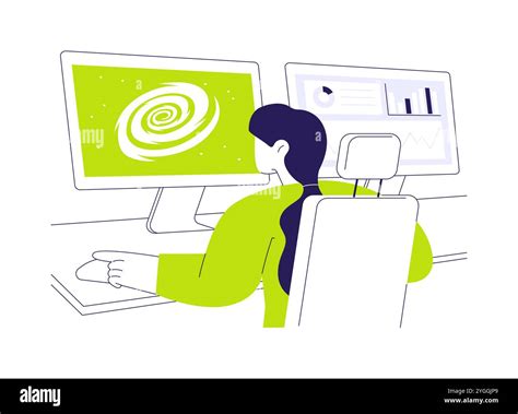 Analyze Astronomical Data Abstract Concept Vector Illustration Stock