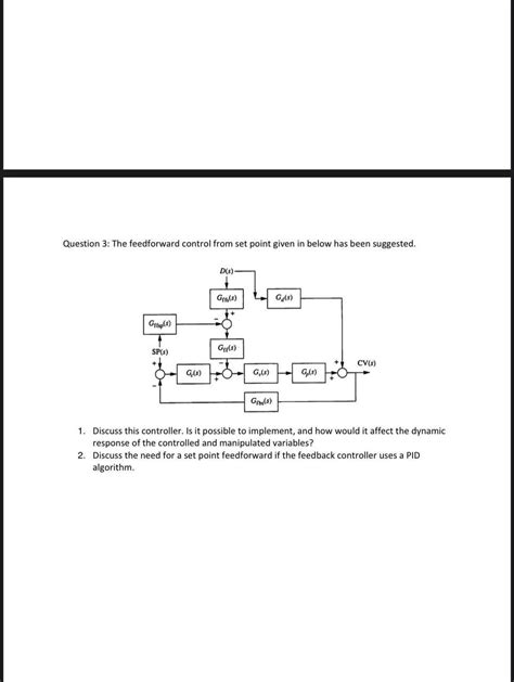 Question 3 The Feedforward Control From Set Point