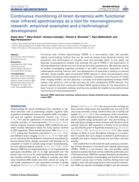Pdf Continuous Monitoring Of Brain Dynamics With Functional Near