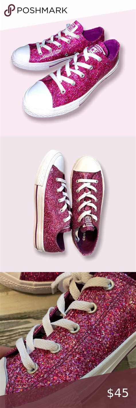 Pink Glitter Converse • In 2022 Pink Glitter Converse Glitter Converse Pink Glitter