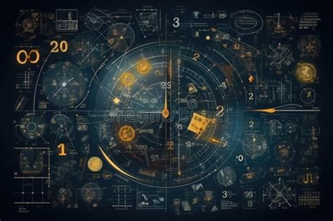 Chalkboard Inscribed With Scientific Formulas And Calculations In Physics And Mathematics Stock