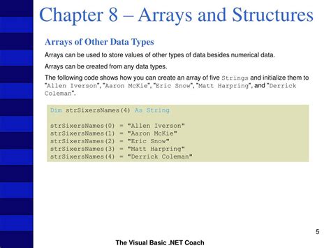 ppt chapter 8 arrays and structures powerpoint presentation free