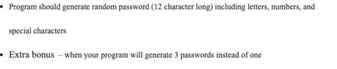 Solved Program Should Generate Random Password 12 Character