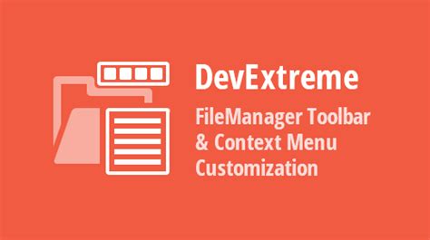 DevExtreme File Manager Toolbar And Context Menu Customization V19 2