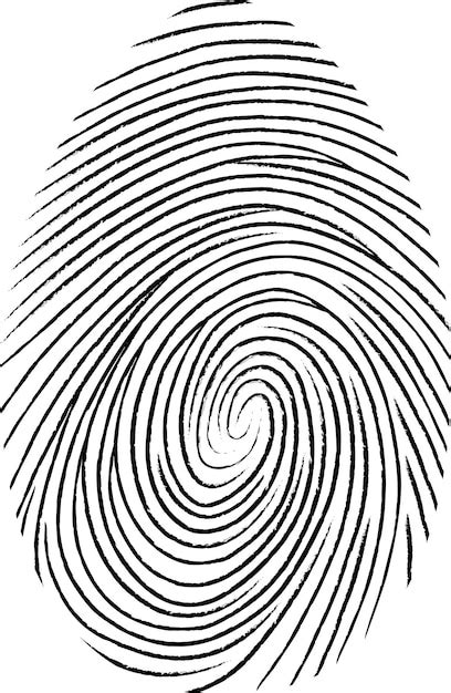 Premium Vector Black Fingerprint Shape Secure Identification Vector Fingerprint Illustration