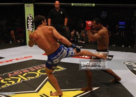 Luke Rockhold Kicks Ronaldo Jacare Souza During The Strikeforce