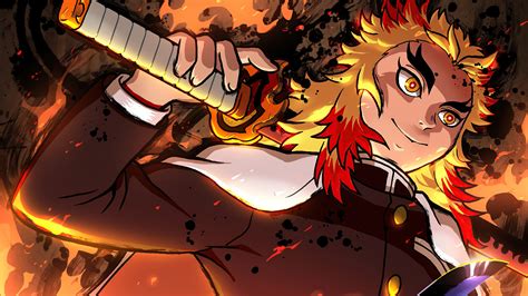 Cospa Demon Slayer Kimetsu No Yaiba Flame Pillar Kyojuro Rengoku T