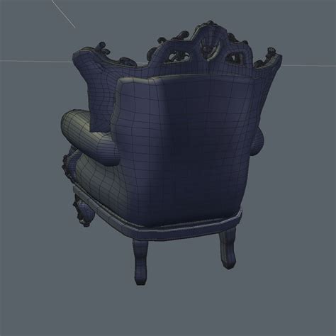 2 바로크 목재 및 패브릭 안락 의자 3d 모델 39 C4d Fbx 3ds Free3d