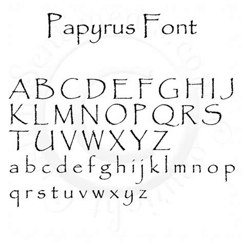 Papyrus Font With Stylish Numbers Papyrus Lettering Alphabet Fonts