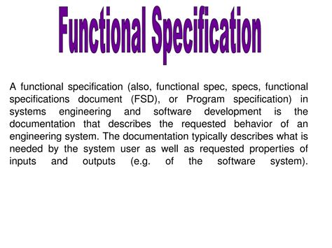 Functional Specification ODP