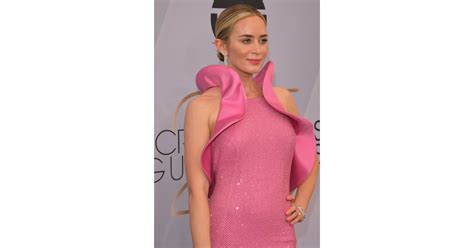 Emily Blunt Pink Dress At The Sag Awards Popsugar Fashion Photo