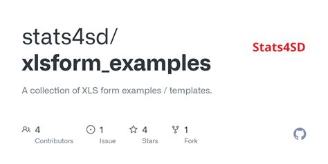github stats4sd xlsform examples a collection of xls form examples