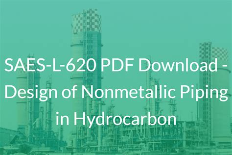 Saes L 620 Pdf Design Of Nonmetallic Piping In Hydrocarbon Pdfyar Engineering Notes