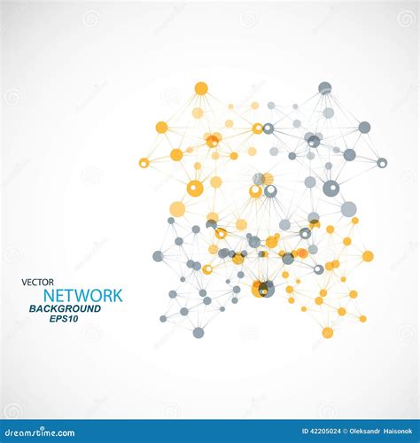 Vector Network Connection And Dna Eps 10 Stock Vector Illustration Of