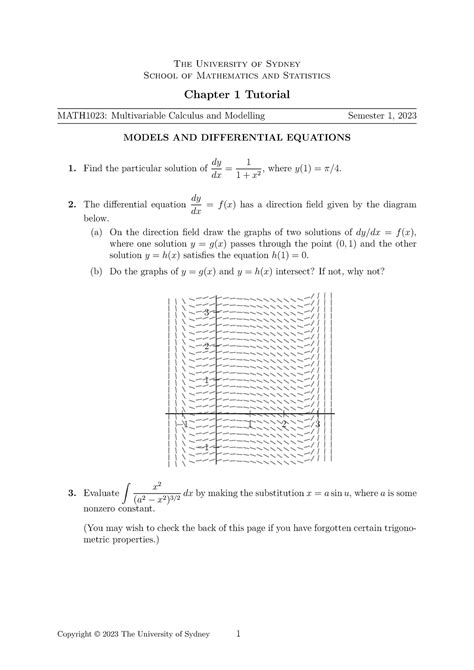 Tutorial Chapter 01 Yeah Math1023 Usyd Studocu