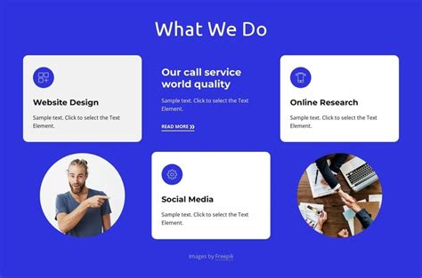 What We Do Block With Grid Website Design By Nicepage