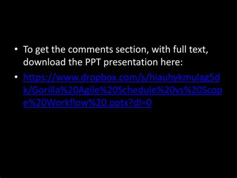 Agile Schedule Vs Scope Workflow Pptx Computer Software And