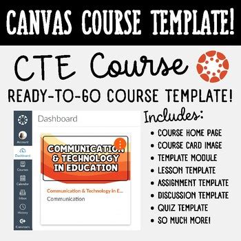 Canvas LMS Course Template CTE Communication Technology 100 Customizable