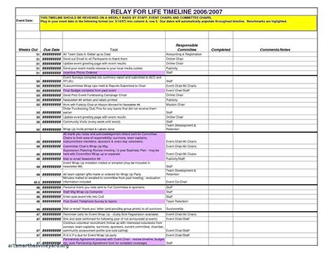 Event Planning Timeline Template