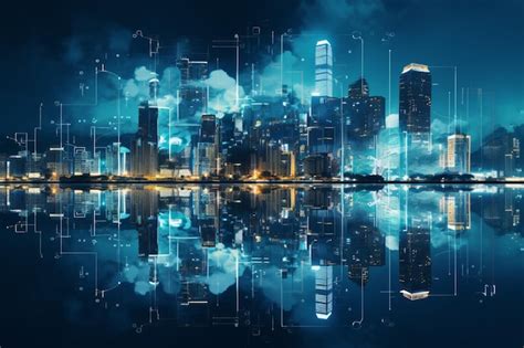 Premium Ai Image Urban Intelligence Smart City Skylines