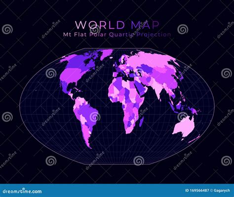 World Map Mcbryde Thomas Flat Polar Quartic Stock Vector Illustration Of Flat Beauty 169566487
