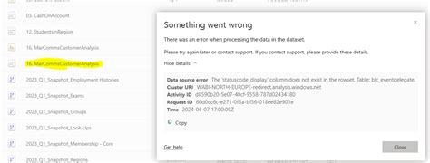 Field Name Discrepancy Causing Refresh Error Microsoft Fabric Community