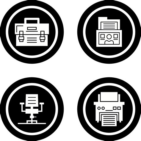Briefcase And Folder Icon Vector Art At Vecteezy