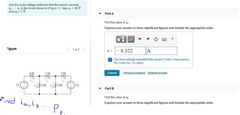 solved use the node voltage method to find the branch