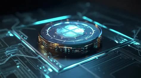 Illustration Showcasing The Intersection Of Cryptocurrency And Blockchain Technology Through 3d