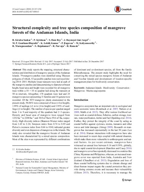Pdf Structural Complexity And Tree Species Composition Of Mangrove