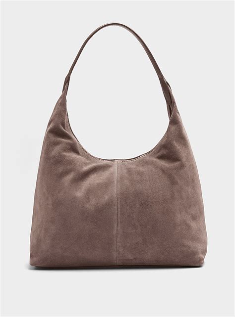 Minimalist Suede Hobo Bag Exclusive Collection From Italy Simons