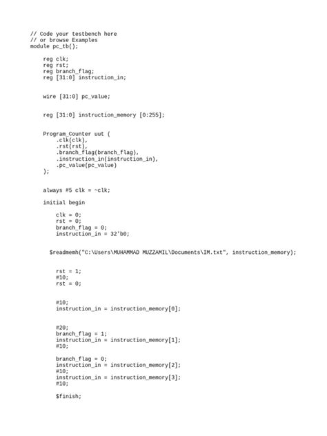 Testbench Pdf