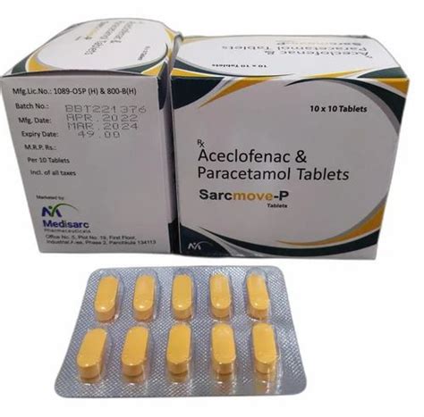 Aceclofenac And Paracetamol Tablets At ₹ 490box Aceclofenac Paracetamol Tablet In Panchkula