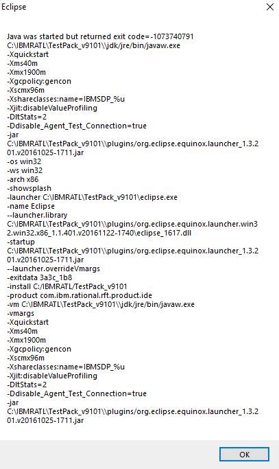 Unexpected Java Exit Code 1073740791 While Working With Eclipse Based