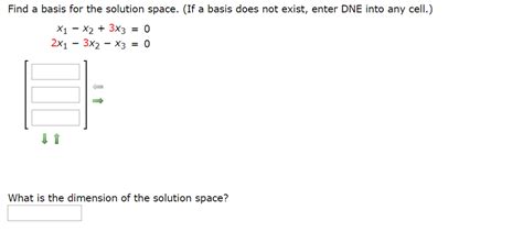 Solved Find A Basis For The Solution Space If A Basis Does Chegg Com